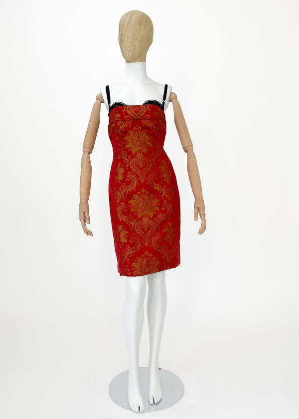 Vintage Dolce & Gabbana Fall 1998 Brocade Dress - Raleigh Vintage