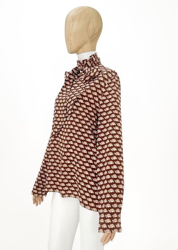 Gucci Silk Turtle Print Blouse - Raleigh Vintage