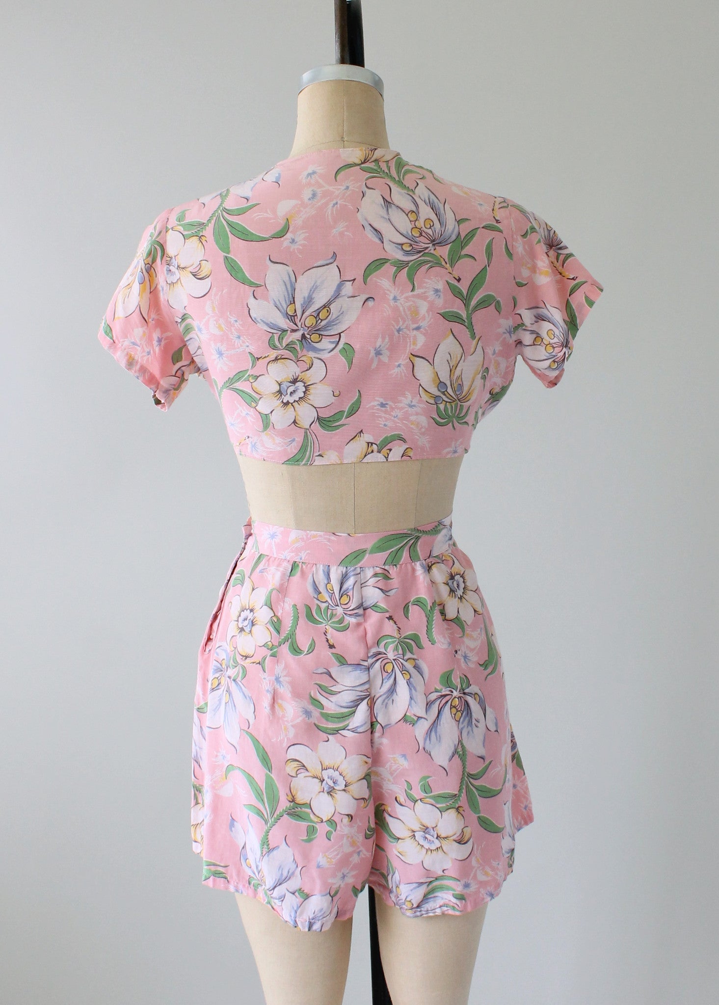pink pattern playsuit