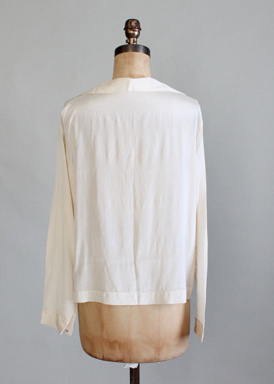 Vintage 1920s Silk Midi Blouse - Raleigh Vintage