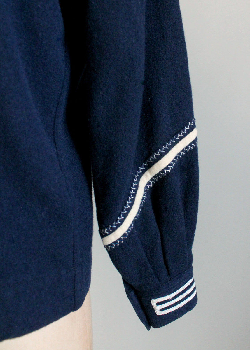 Vintage 1920s Saratoga Wool Sailor Middy Shirt - Raleigh Vintage