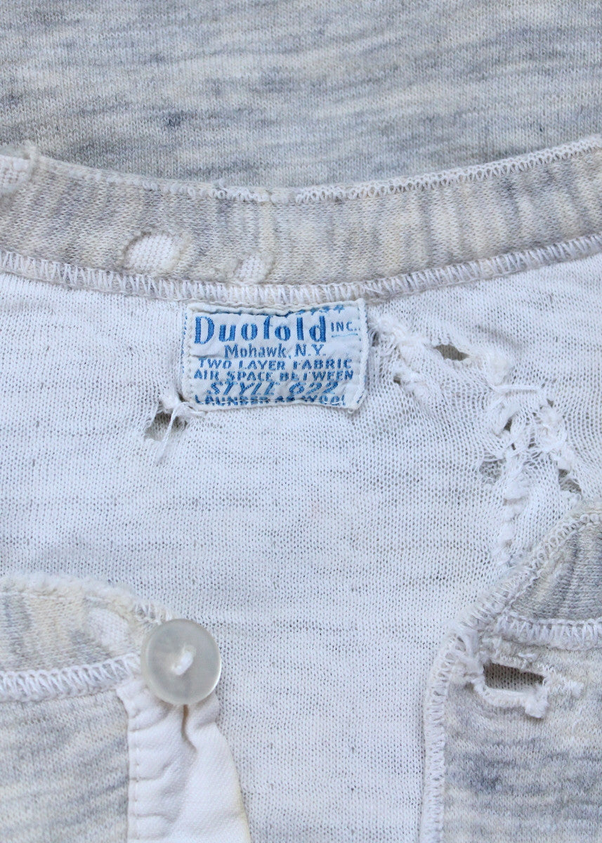Vintage 1930s Distressed Menswear Henley T-Shirt - Raleigh Vintage