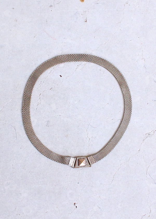 Vintage 1940s Silver Mesh Choker - Raleigh Vintage