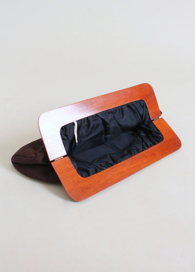 Vintage 1940s Tropical Embroidered Rayon Clutch Purse - Raleigh Vintage