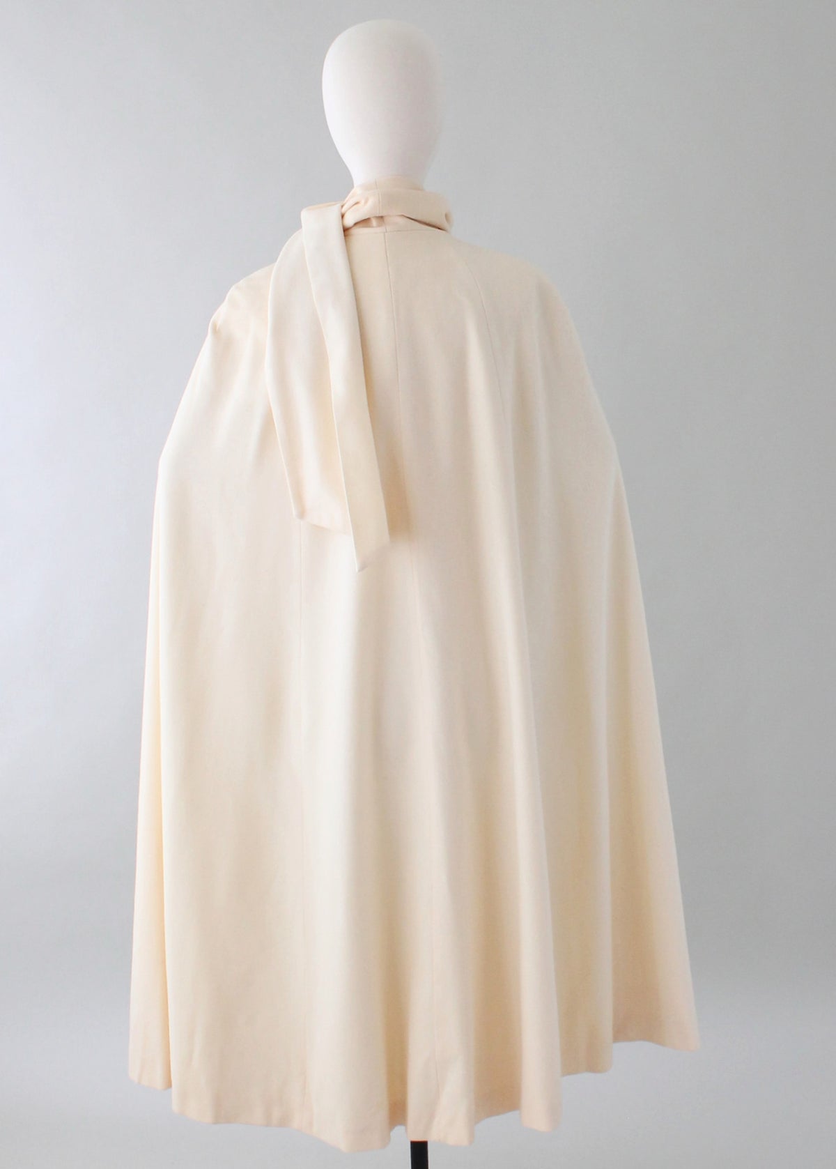 Vintage 1970s Winter White Long Cape - Raleigh Vintage