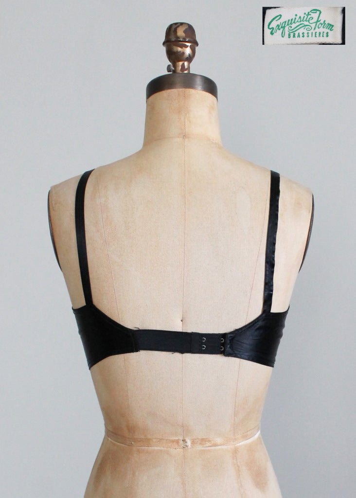Vintage 1940s Black Pin Up Bullet Bra - Raleigh Vintage