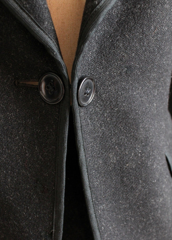 Vintage 1930s Black Tailored Wool Suit - Raleigh Vintage