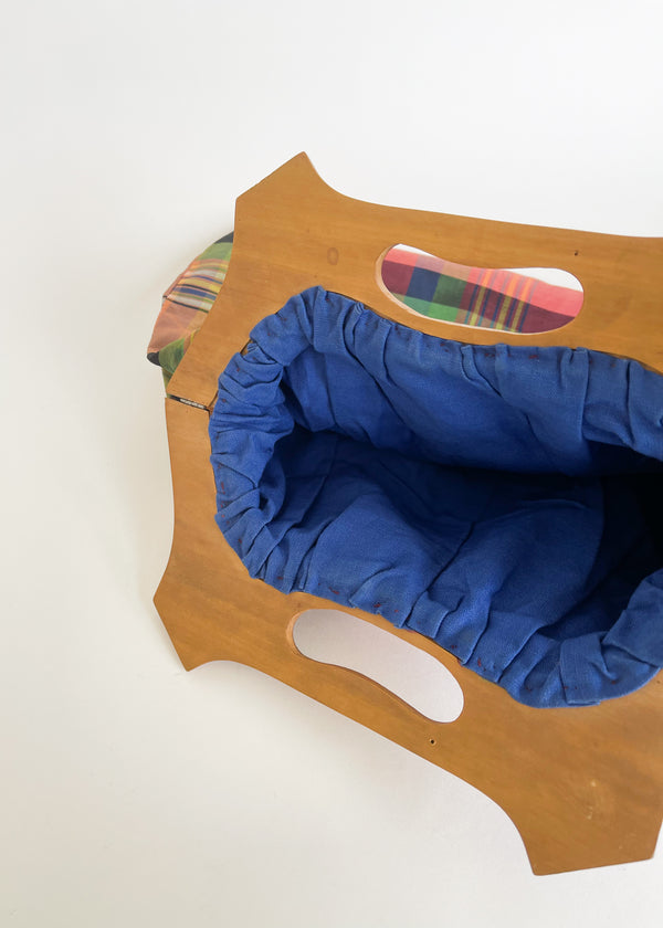 Vintage 1940s Plaid Taffeta Bag Purse - Raleigh Vintage