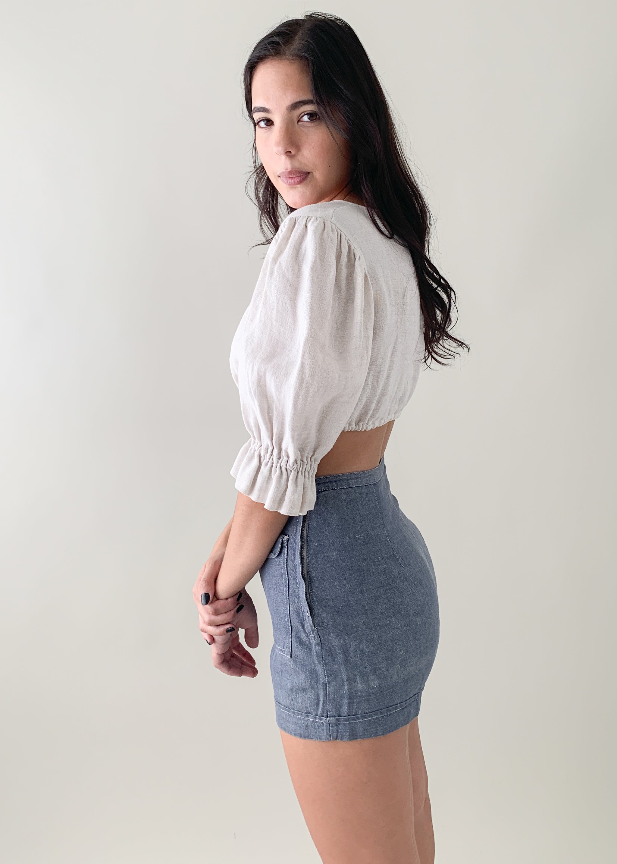 Vintage 1950s Chambray Shorts - Raleigh Vintage