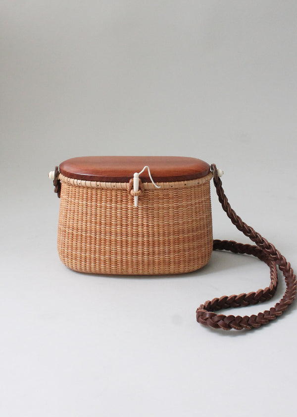 Vintage 1970s Wicker Basket Purse - Raleigh Vintage