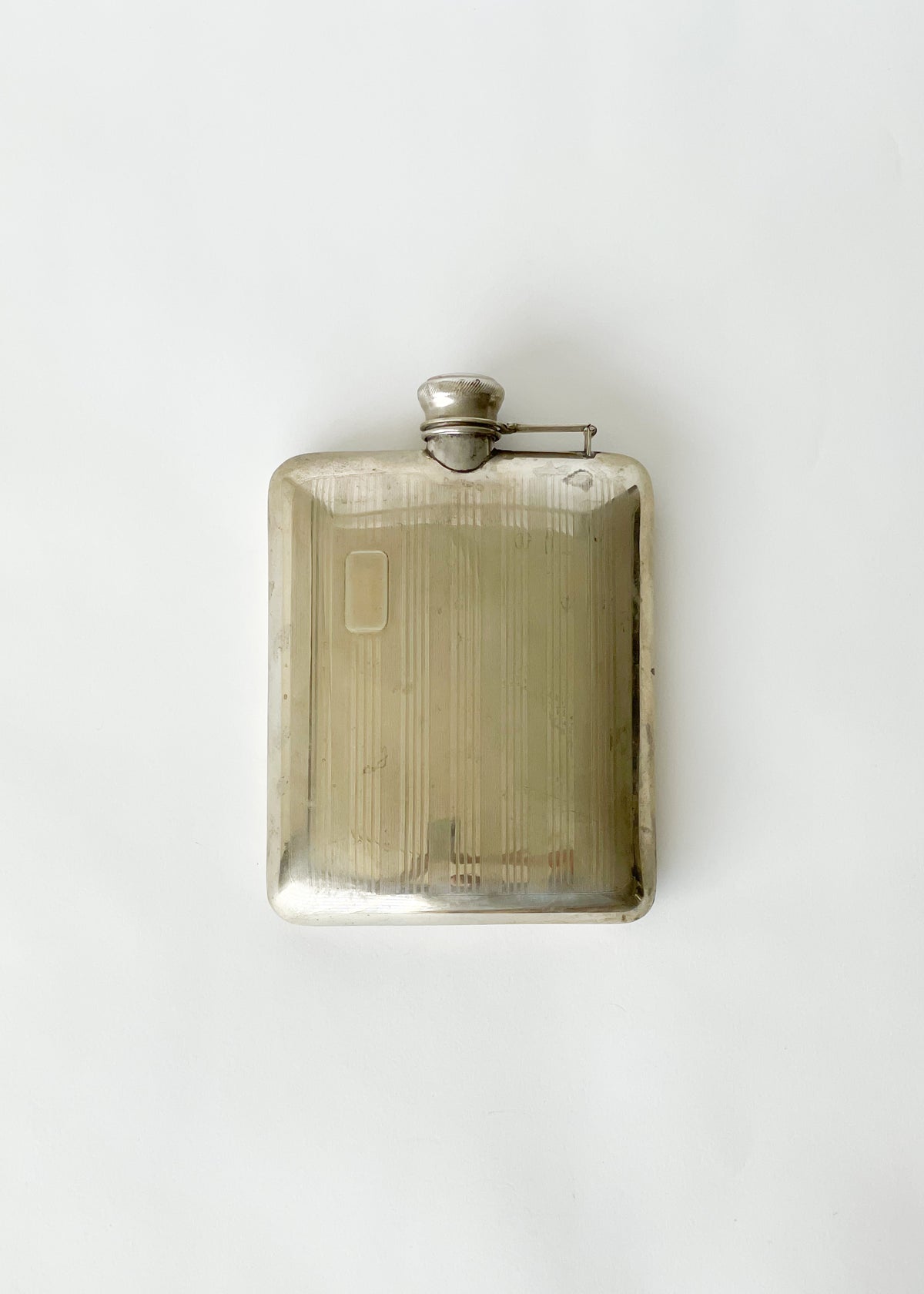 Vintage 1920s Nickel Silver Hip Flask - Raleigh Vintage